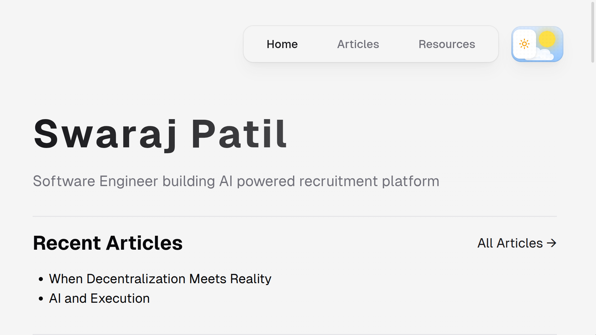 Swaraj Patil - Full-Stack Engineer